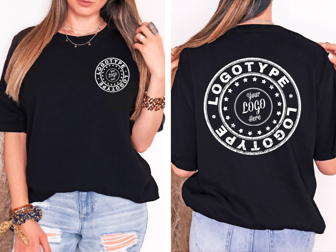 Custom Logo Shirts, Your Business Logo or Brand Logo Shirt, Front and Back Logo, Your Design ...