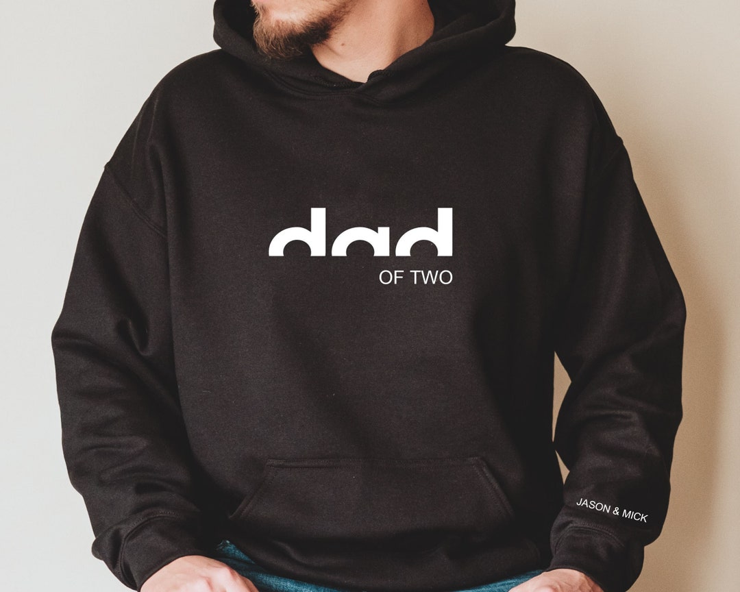 Dad Sweatshirt With Kids Names on Sleeve, Custom Father Hoodie, Father ...