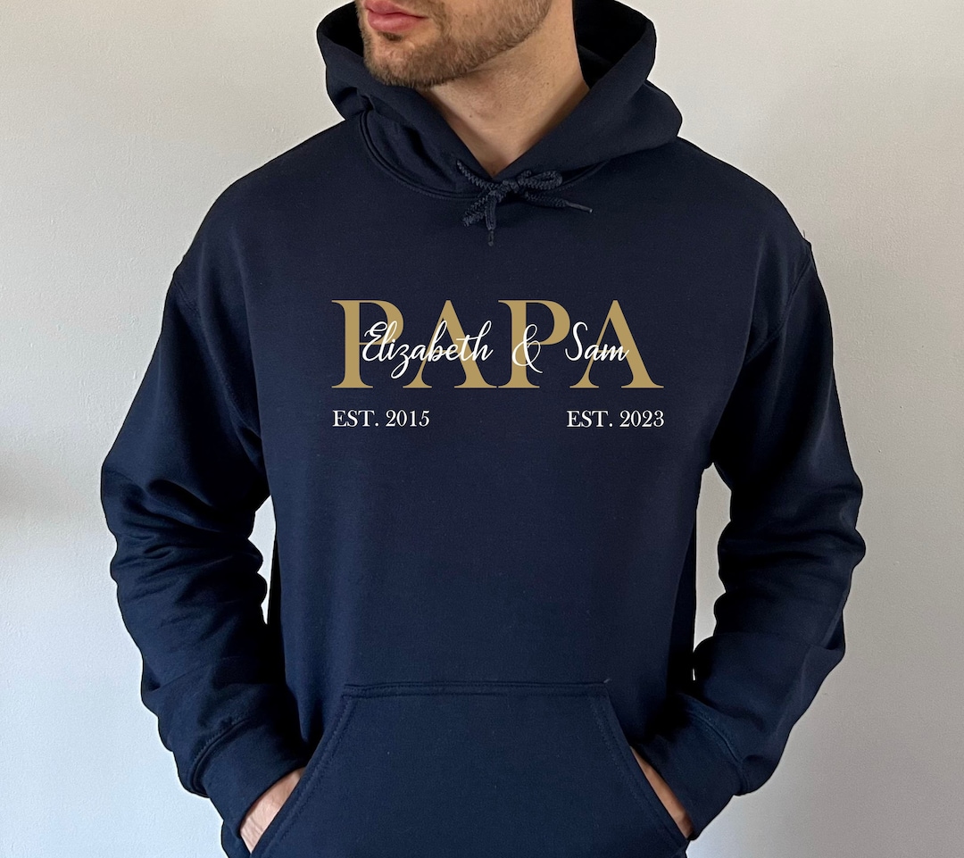 Papa Sweatshirt With Kids Names, Cool Dad Sweatshirt, New Dad Hoodie ...