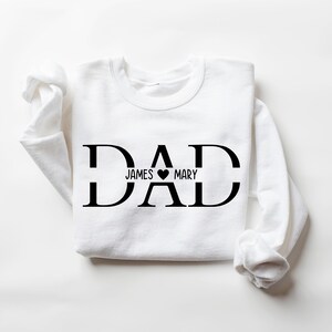 Dad Sweatshirt With Kids Names, Cool Dad Sweatshirt, New Dad Hoodie ...