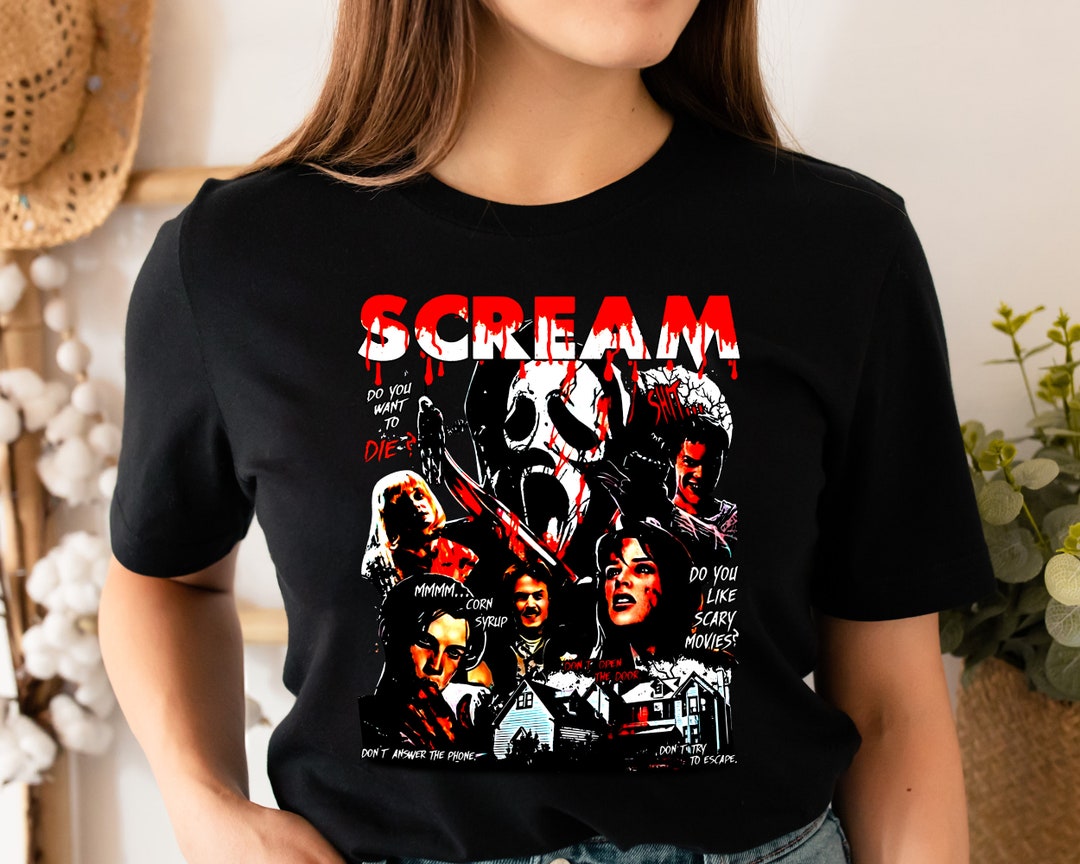 Scream Shirt Halloween Horror Shirt Vintage Ghostface Movie Shirt Scary ...