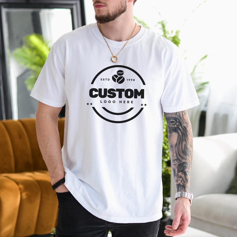 Custom Comfort Colors Logo Shirt, Personalized Logo Tee, Business Logo ...