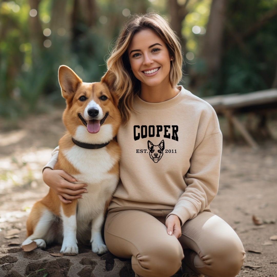 Custom Dog Sweatshirt Personalized Dog Face Sweatshirt With Name Custom ...