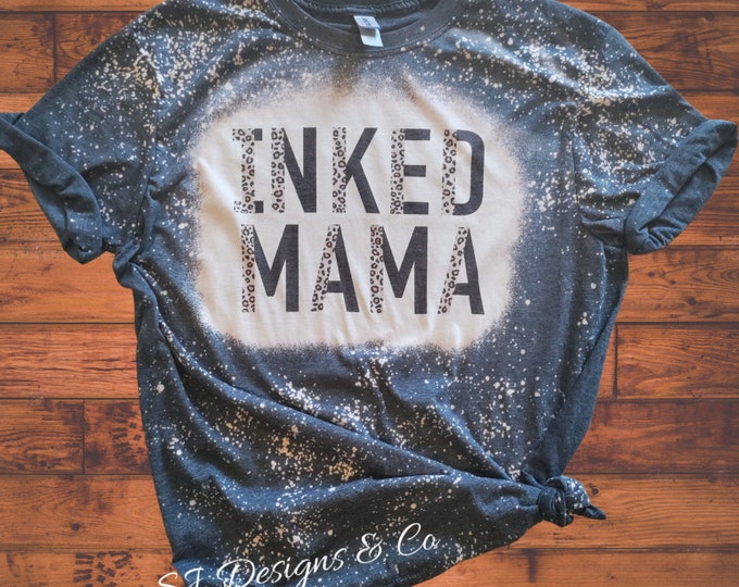 Bleached Tee Snakeskin MAMA Bleached Tshirt Vintage - Etsy