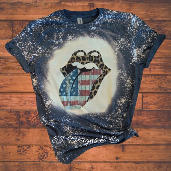 Bleached Tee America Vintage Tshirt Bleached Tshirt | Etsy