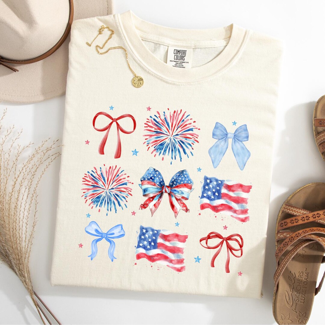 America | July 4th | Fireworks | USA | Coquette | Bow | Preppy | CC ...