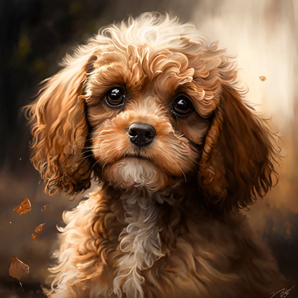 Cavapoo Art Painting - Etsy