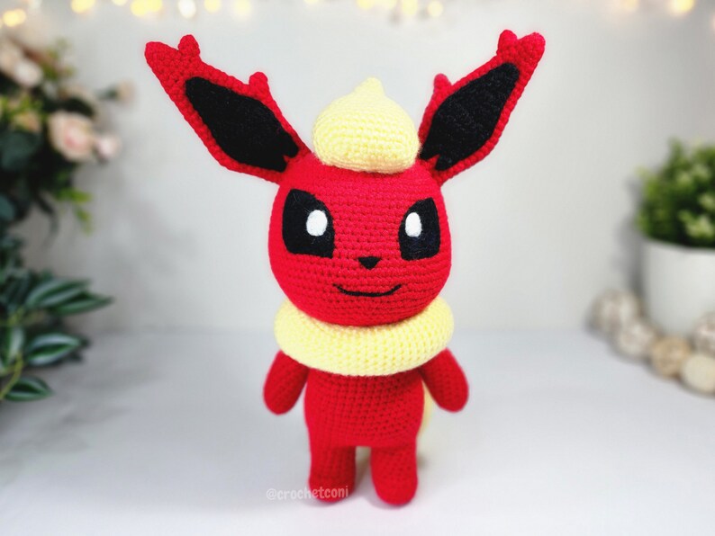 Flareon Crochet Pattern. Pokemon Plushie Amigurumi PDF Pattern in ...