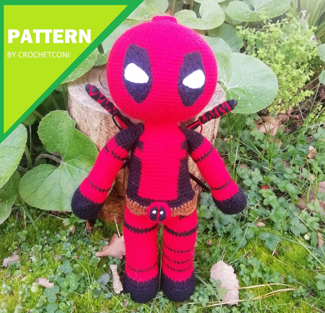 Deadpool, PDF Crochet Pattern. Plushie Amigurumi Pattern in English - Etsy