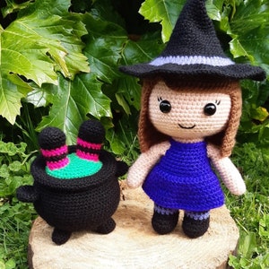 Witch and Cauldron Crochet Pattern , Plushie Amigurumi, PDF Crochet ...