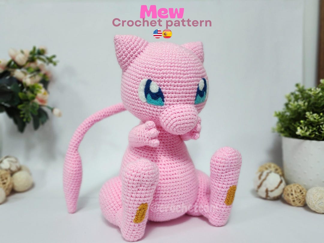 Mew Crochet Pattern. PDF Plushie Amigurumi Pattern in English & Español ...