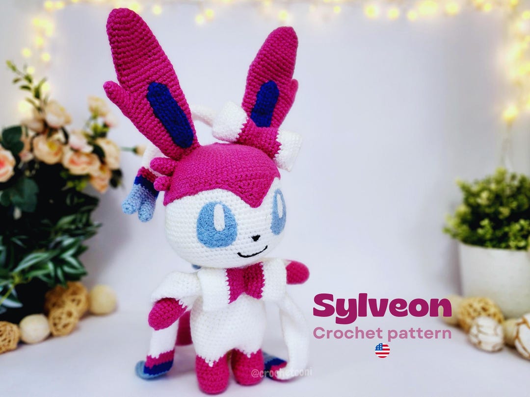 Sylveon Crochet Pattern. Pokemon Plushie Amigurumi PDF Pattern in ...