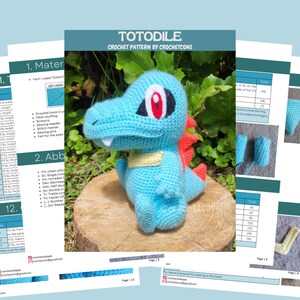 Totodile Crochet Pattern. PDF Plushie Amigurumi Pattern in English - Etsy