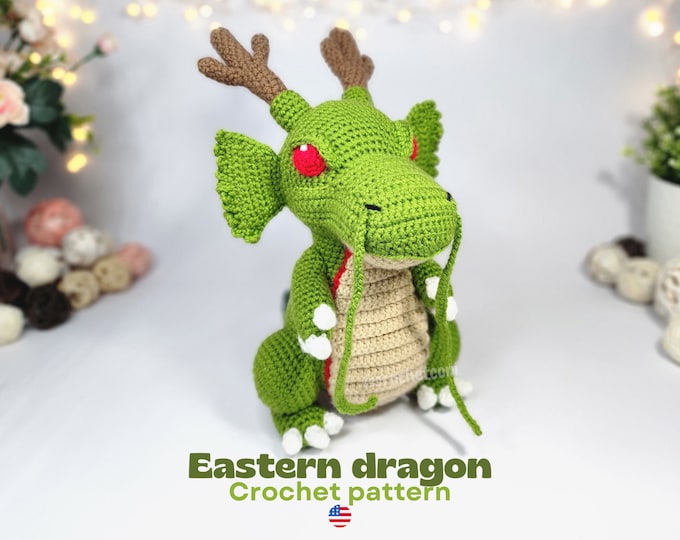 Eastern Dragon Crochet Pattern. PDF Plushie Amigurumi Pattern in ...