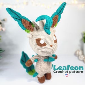 Leafeon Crochet Pattern. Pokemon Plushie Amigurumi PDF Pattern in ...