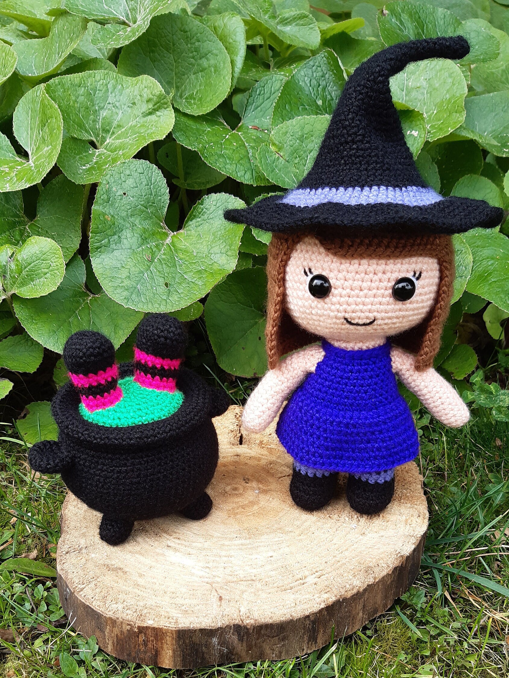Witch and Cauldron Crochet Pattern , Plushie Amigurumi, PDF Crochet ...