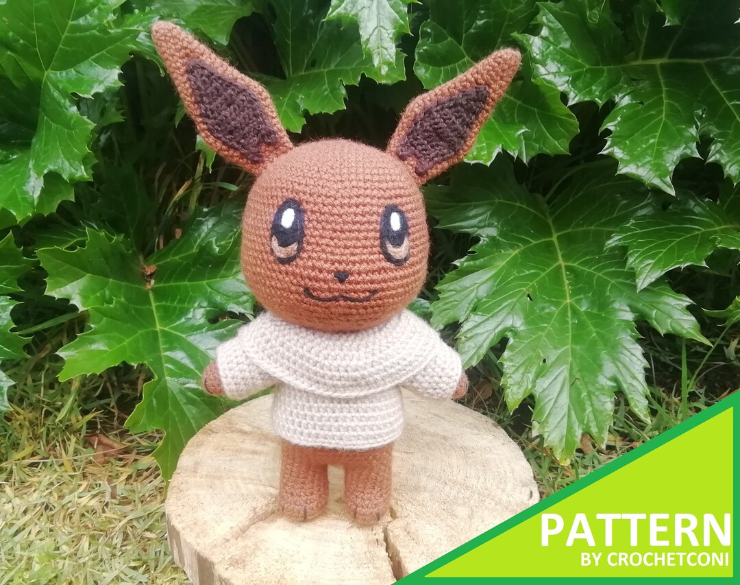 Eevee Crochet Pattern. Pokemon Crossing Plushie Amigurumi PDF - Etsy