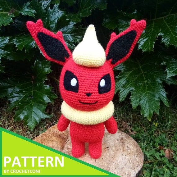 Flareon Crochet Pattern. Pokemon Plushie Amigurumi PDF Pattern - Etsy