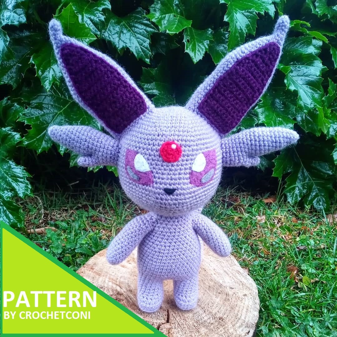 Espeon Crochet Pattern. Pokemon Plushie Amigurumi PDF Pattern - Etsy