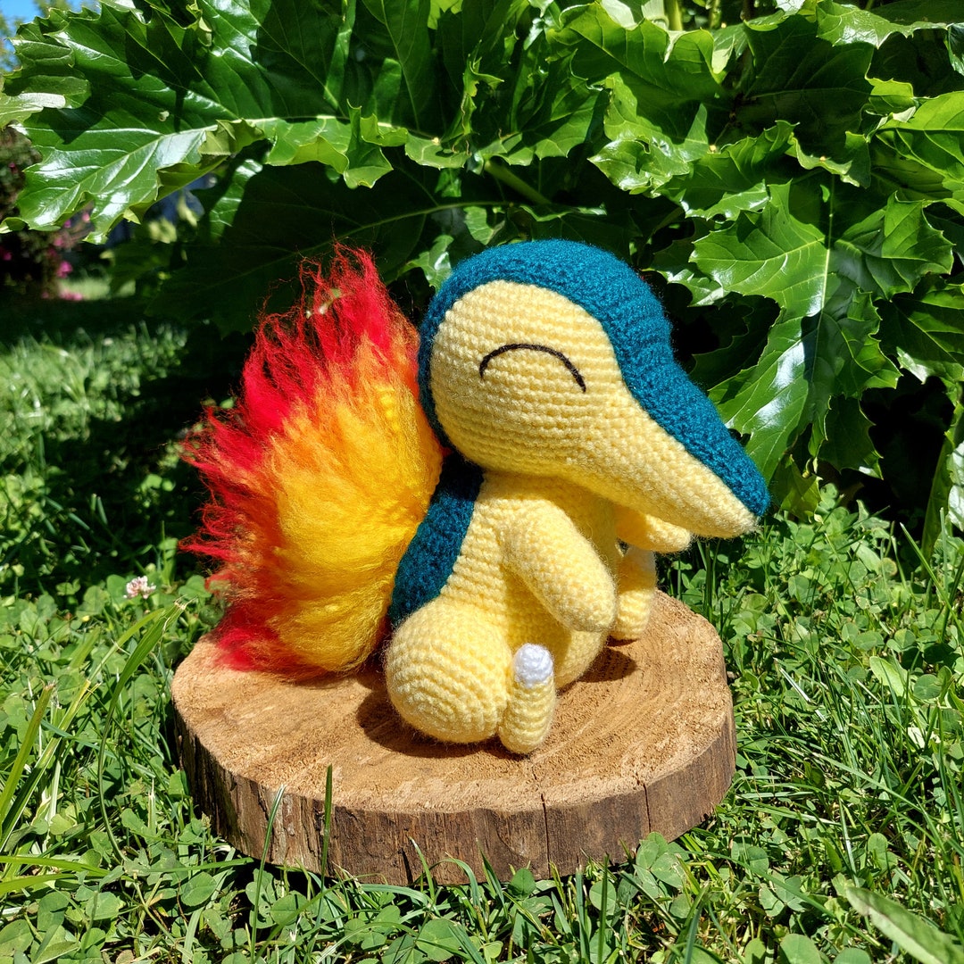 Cyndaquil Crocheted Plush, Pokemon Handmade Amigurumi - Etsy