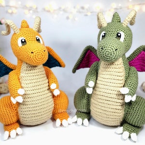 Dragonite Crochet Pattern. PDF Plushie Amigurumi Pattern in English - Etsy