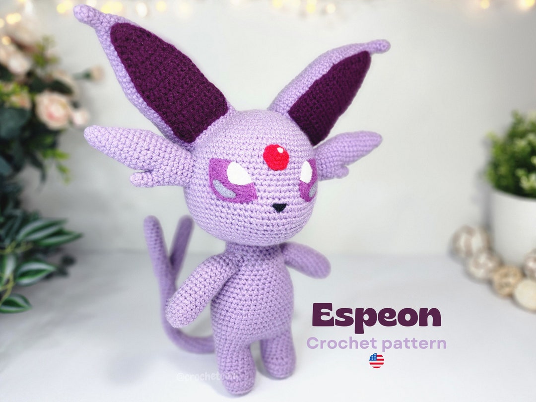 Espeon Crochet Pattern. Pokemon Plushie Amigurumi PDF Pattern in ...
