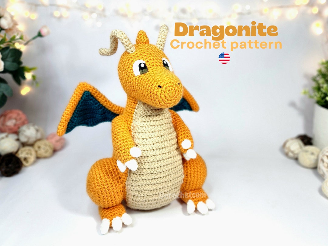 Dragonite Crochet Pattern. PDF Plushie Amigurumi Pattern in English - Etsy