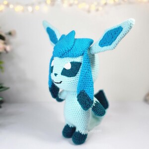Glaceon Crochet Pattern. Pokemon Plushie Amigurumi PDF Pattern in ...