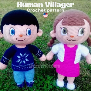Human Villager Player Crochet Pattern, Animal Crossing Plushie ...