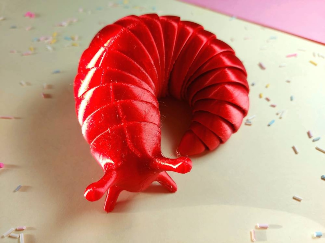 Friendly Articulated Slug. Flexible slug toy. Fidget toy for | Etsy