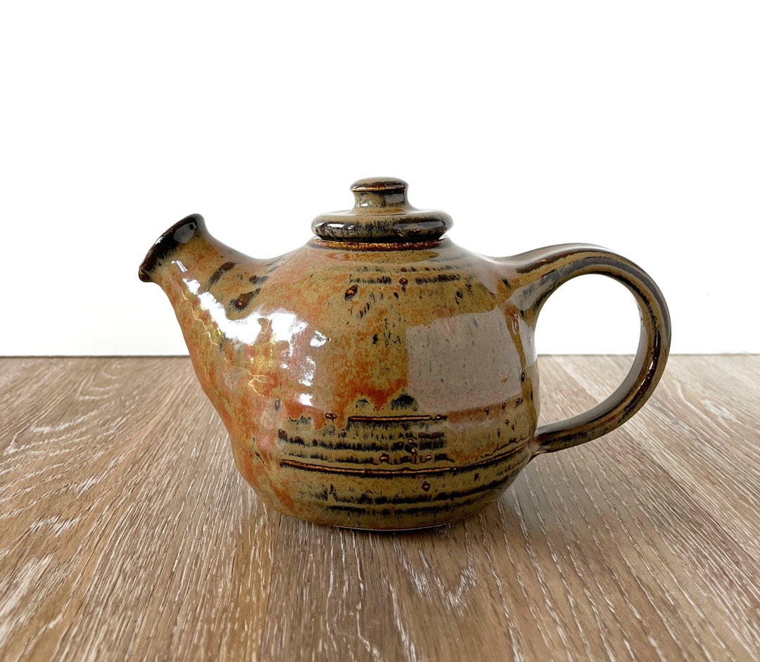 Studio Pottery Teapot in Earth Tones - Etsy