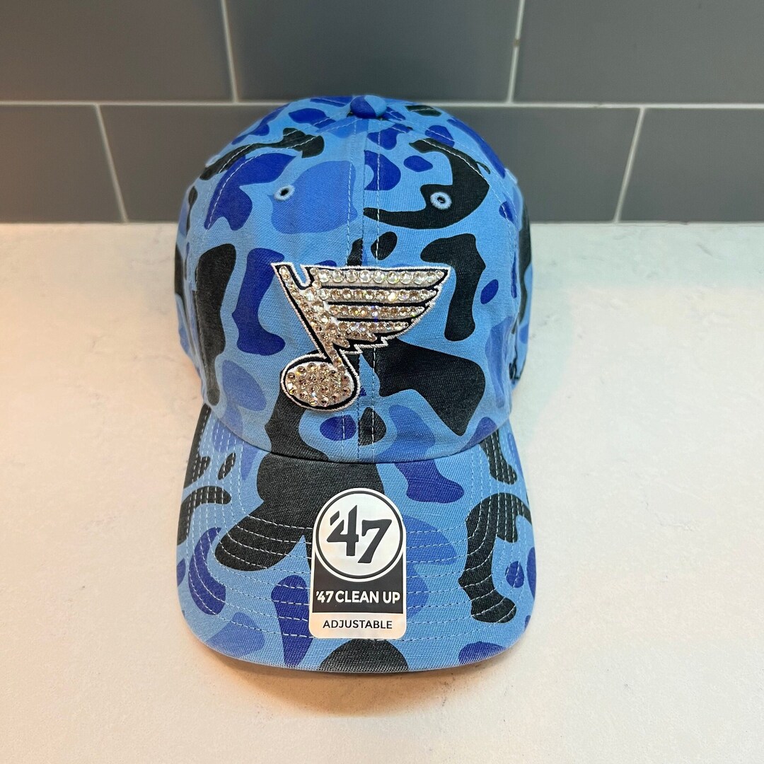 Blue Camo STL Blues Swarovski Crystal Hat - Bling St. Louis Blues Cap ...