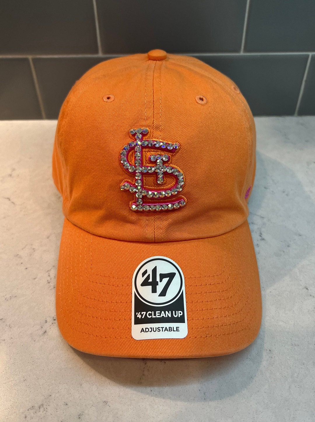 Mango Orange STL Cardinals Swarovski Crystal Hat - Bling St. Louis ...