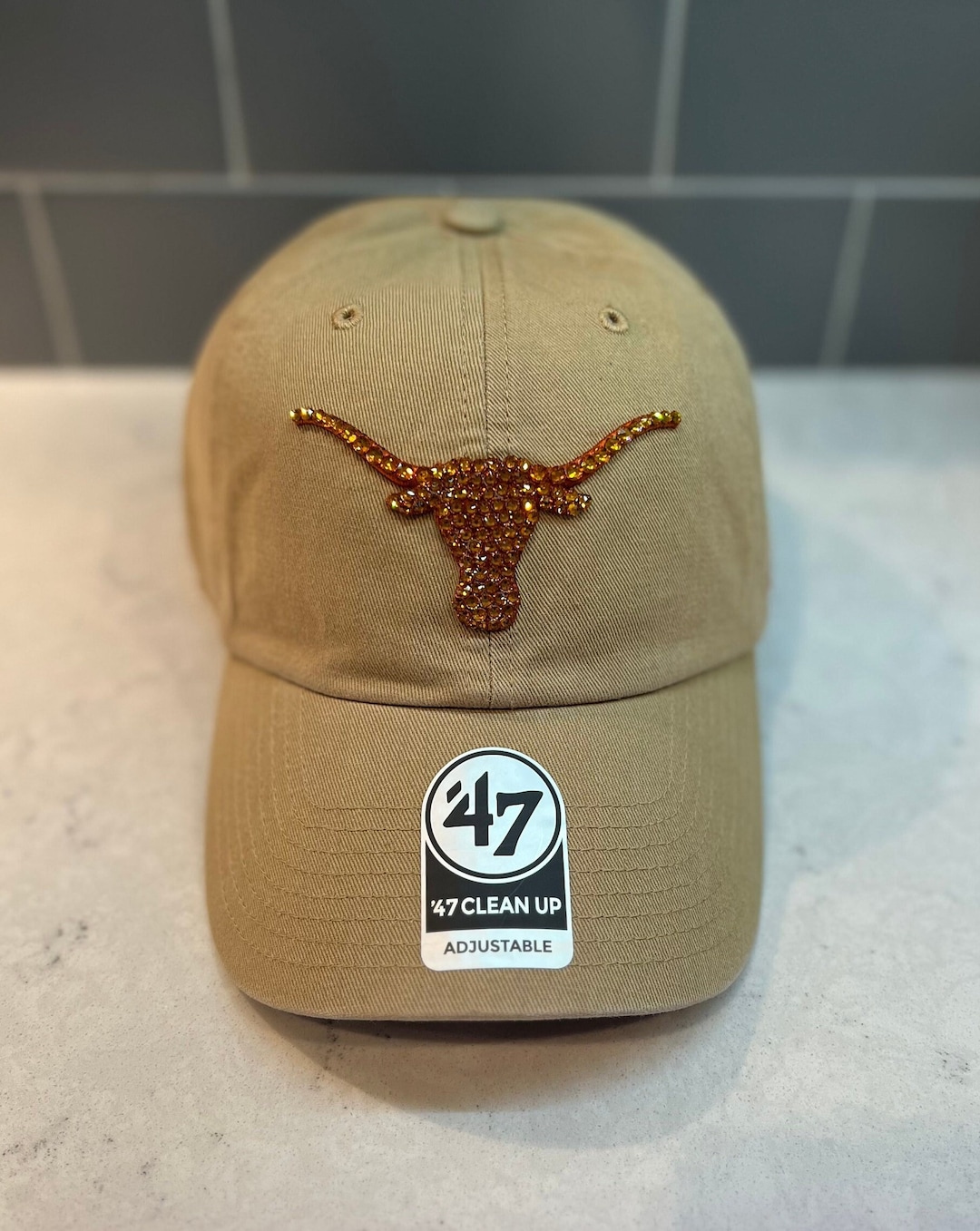 Khaki/orange Texas Longhorns Bling Hat Swarovski Crystal Hats ...