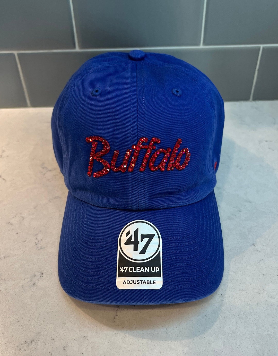 Royal Blue/red Buffalo Bills Bling Hat Austrian Crystal Hats '47 ...