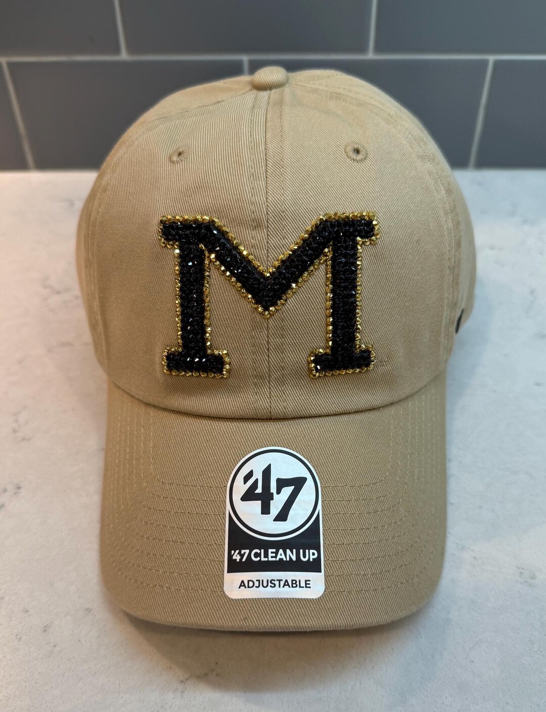 Khaki Missouri Tigers Swarovski Crystal Hat - Mizzou Bling Cap - Mizzou ...