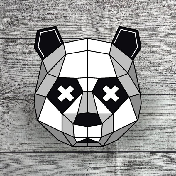 Geometric Panda - Etsy