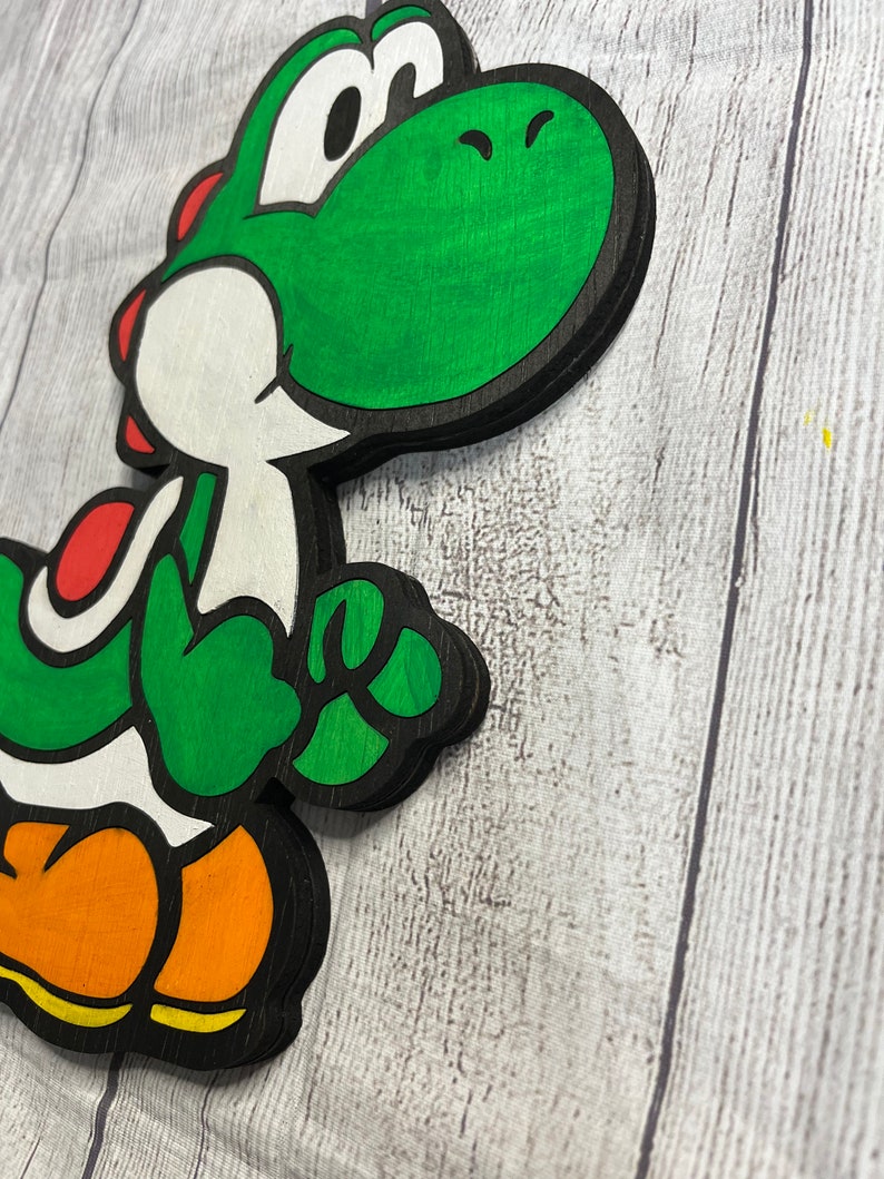 Yoshi Solid Wood Sign for Gaming Decor Mancave Decor and - Etsy
