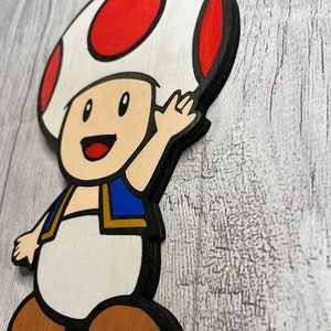 Mario Solid Wood Sign for Wall Art, Gaming Decor, Game Room, Kids Room ...