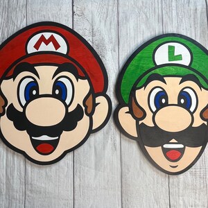 Custom Videogame Characters Solid Wood Sign for Wall Art, Mancave, Kids ...