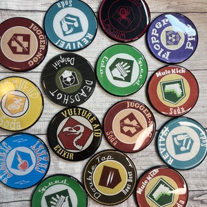 COD Zombies Perks Epoxy Resin Wood Coasters for Game Room, Mancave, and ...