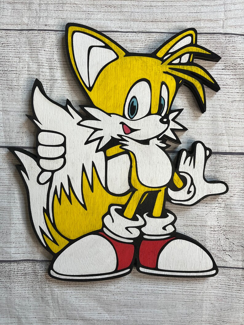 Sonic Characters Solid Wood Sign for Game Room and Kids Room - Etsy