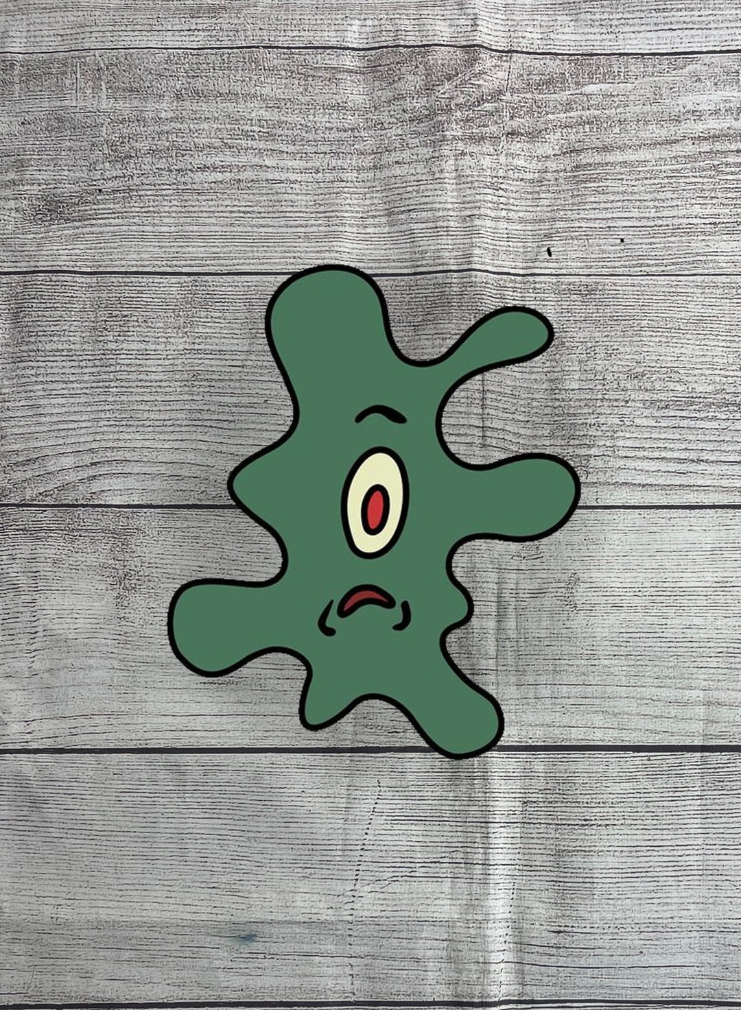 Spongebob Squarepants Inspired Splattered Plankton Solid Wood - Etsy