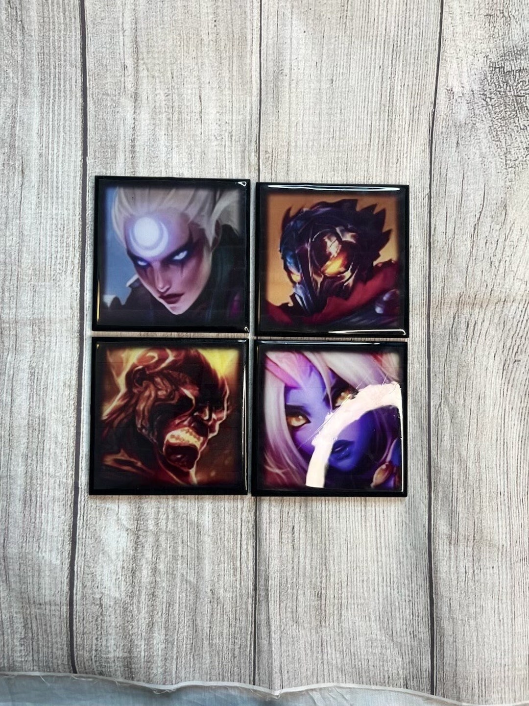 League of Legends Epoxy Resin Wood Coasters for Gamer Decor, Game Room ...