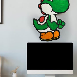 Yoshi Solid Wood Sign for Gaming Decor, Mancave Decor, and Wall Art - Etsy
