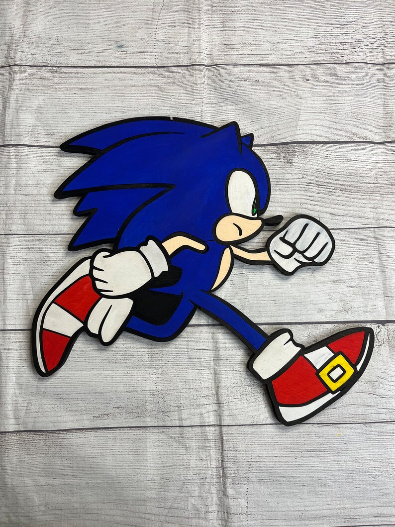 Sonic Characters Solid Wood Sign for Game Room and Kids Room Decor - Etsy