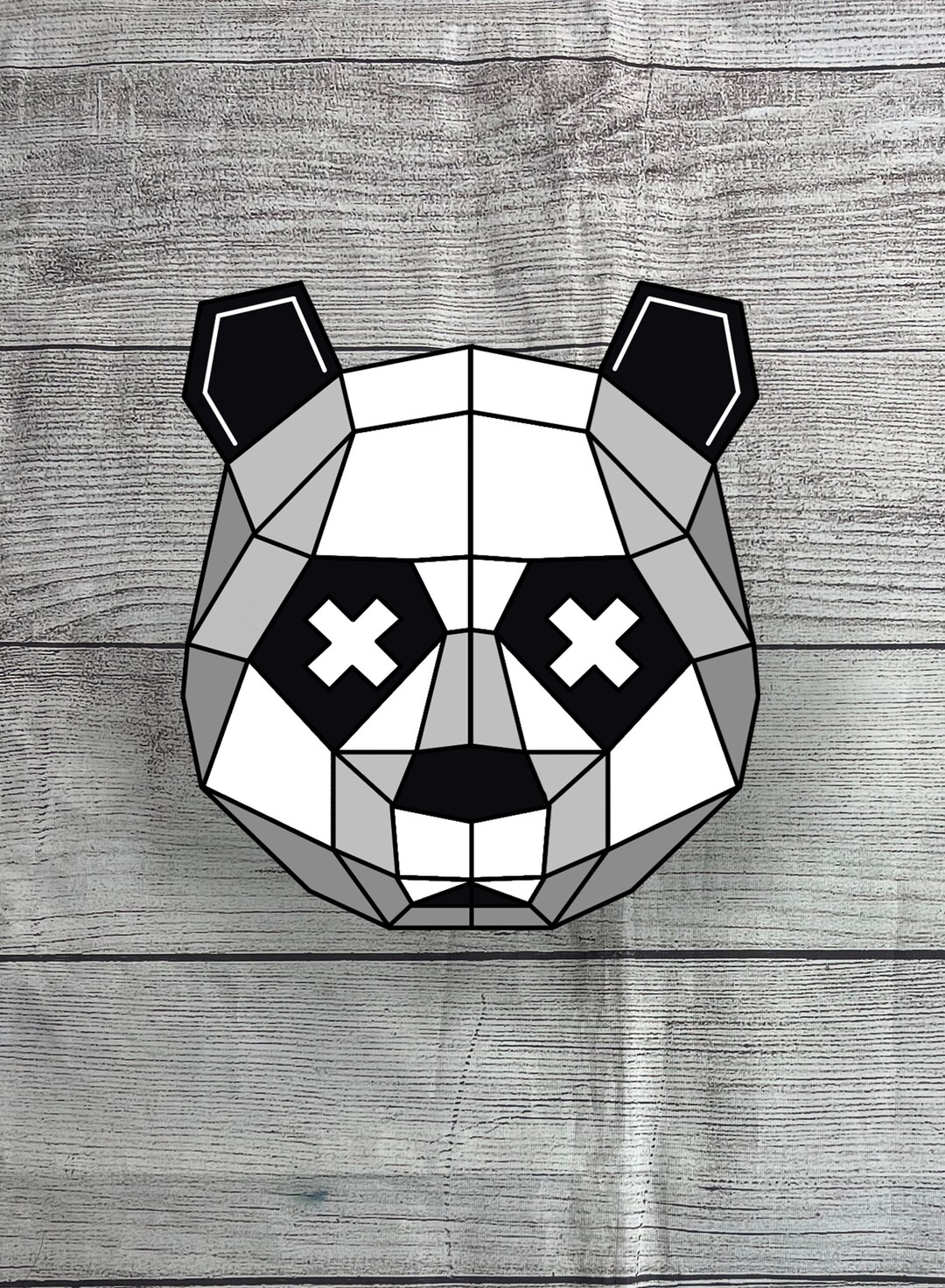 Geometric Panda Solid Wood Sign for Wall Art, Game Room, Mancave, and ...