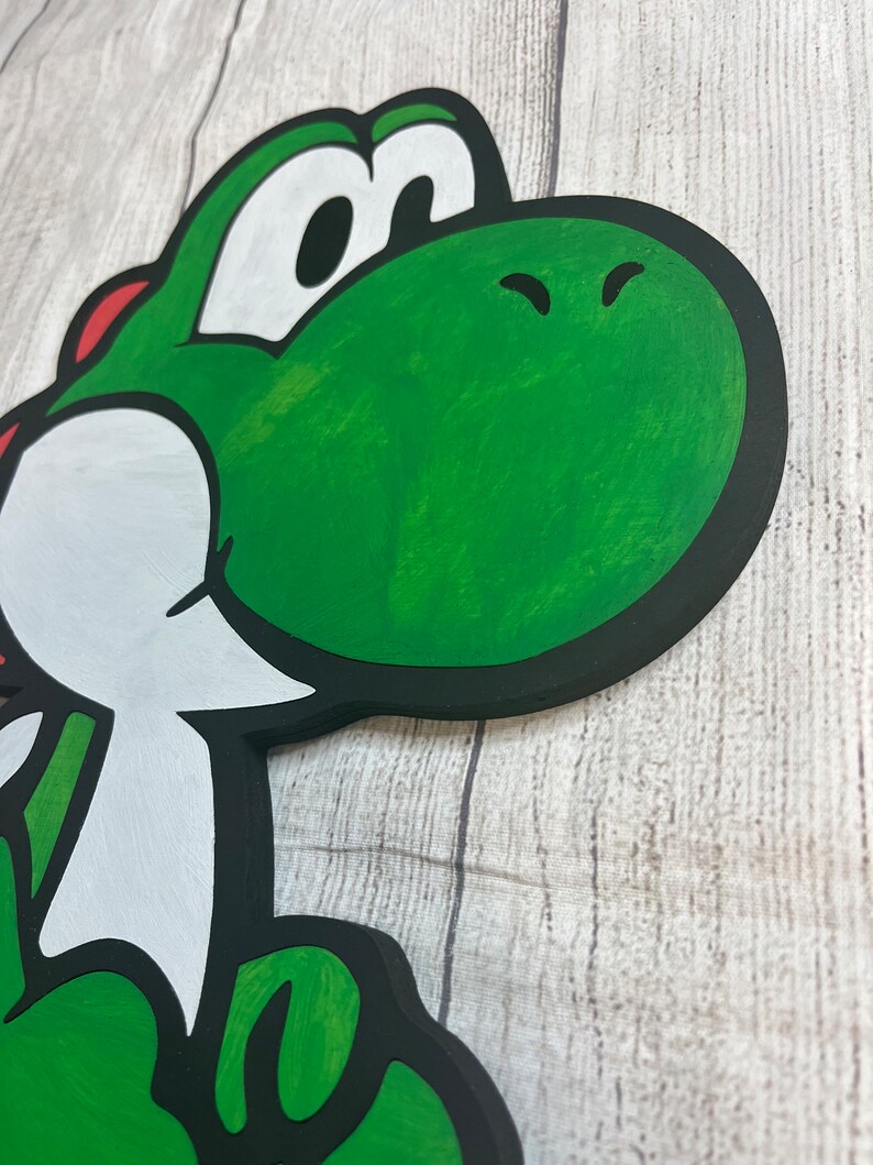 Yoshi Solid Wood Sign for Gaming Decor Mancave Decor and - Etsy