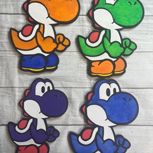 Yoshi Solid Wood Sign for Gaming Decor, Mancave Decor, and Wall Art - Etsy