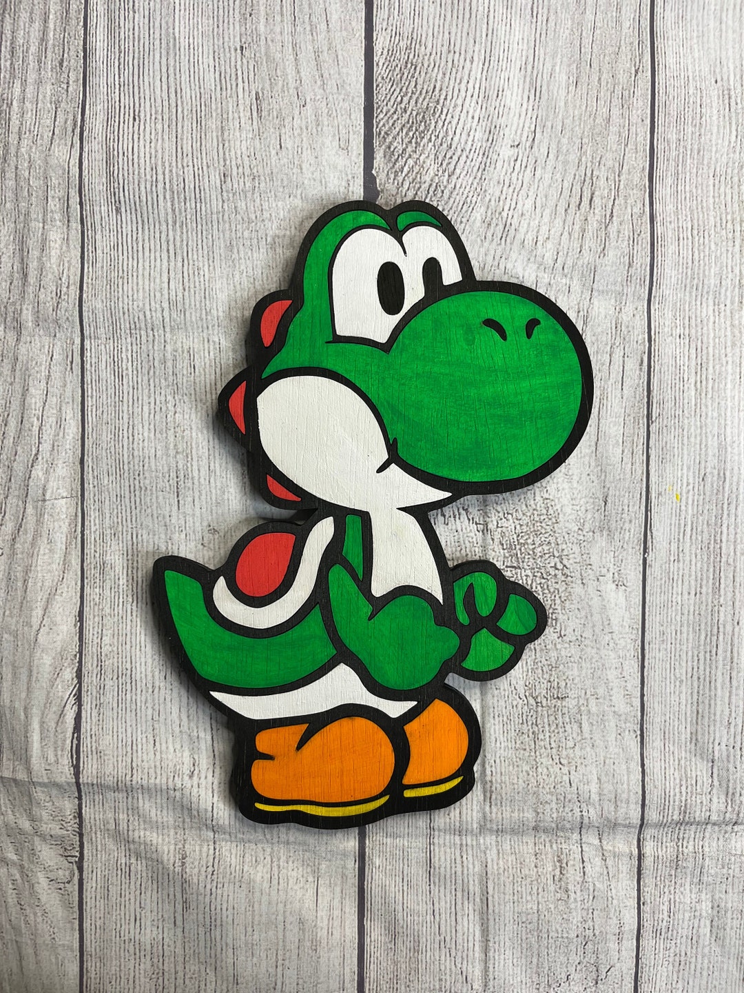 Yoshi Solid Wood Sign for Gaming Decor, Mancave Decor, and Wall Art - Etsy
